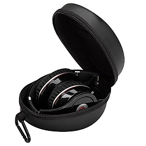 BASEMAN Universal Headphone Case Bag - Portable, Hard EVA Shell Storage Travel Carrying Case Bag for Over-Ear and On-Ear Headphones - Black