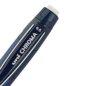 uni-ball CHROMA Mechanical Pencil, 0.7mm, HB #2, Cobalt Barrel, 12 Count