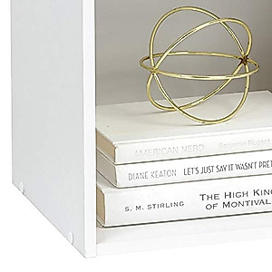 IRIS USA Small Spaces Wood, Bookshelf Storage Shelf, Bookcase, 2-Tier, White (596166)