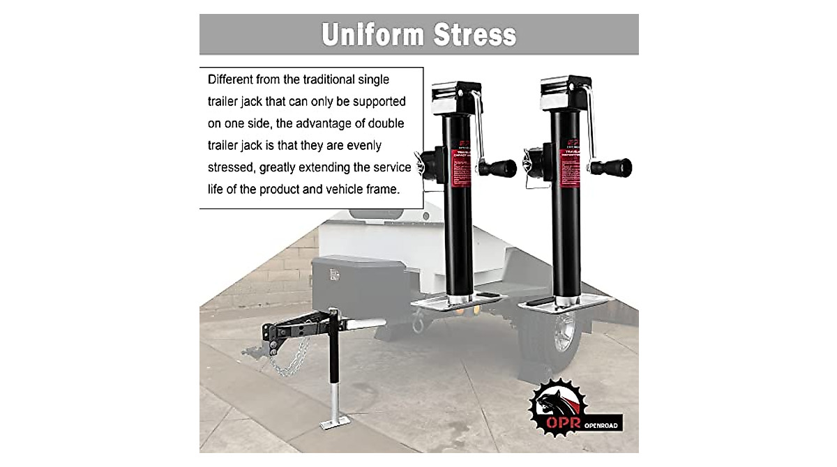 OpenRoad 2000lbs Swivel Trailer Jack 2 Pack – Durable RV & Trailer Support