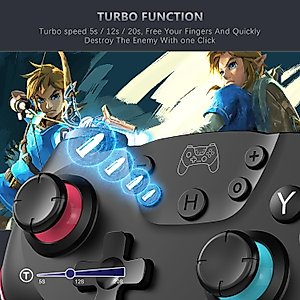 ASTARRY Switch Controller Wireless Switch Pro Controller Compatible with Switch/Switch Lite/Switch OLED Programmable Remote Gamepad Joystick with Wake-up and Turbo（Upgraded Version）