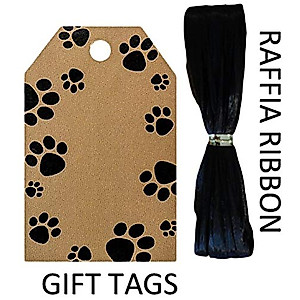 Gift Bags with Matching Tissue Paper and Gift Tags 6 Sets (PET PAWS)