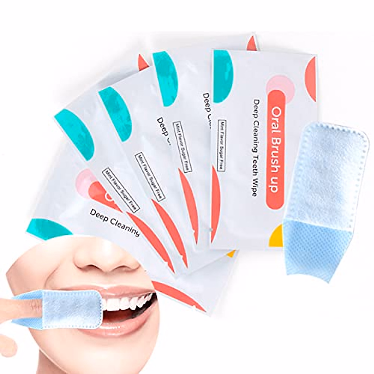 Serlife Disposable Finger Cleaning Teeth Wipes Soft Gauze Infant Finger Clean Oral Toothbrush Whitening Wipe (100Pcs)