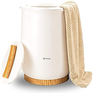 Keenray Bucket Towel Warmers, Luxury Towel Warmer, Large Towel Warmer for Bathroom, Auto Shut Off, Fits Up to Two 40"X70" Oversized Towels, Bathrobes, Blankets, PJ's and More, White, CL1
