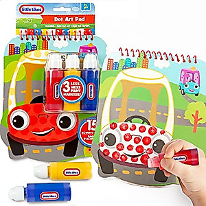 Little Tikes Dot Art Pad & Dot Markers, Spiral-Bound Activity Painting Pad, Travel-Friendly Art Dabbers, Little Tikes Birthday Party, Great Mess-Free Toddler Toys for Kids Ages 3, 4, 5, 6