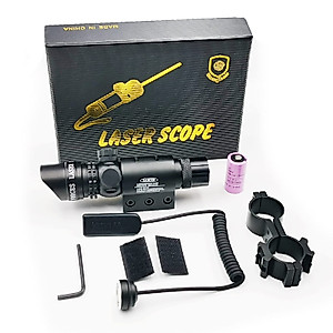 StrongTools Waterproof Green Dot Laser Sight Adjustable Sight for Rifles & Shotguns with Mounts and Cable Press Switch