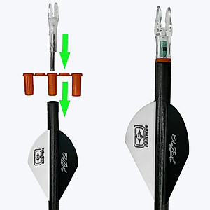 X Lighted Archery Nock for Arrows with .204".233".244".246" Inside Diameter, 6 PCS LED Nock with Screwdriver (Strobe, X/.204")