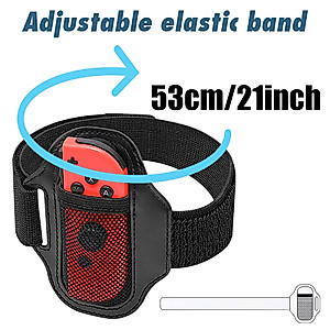 ZWZY Leg Strap Compatible with Switch Sports and Ring Fit Adventure, Adjustbale Elastic Straps for Switch & OLED Model