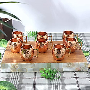 Buddha4all 2 Oz. Solid Copper Mini Moscow Mule Shot Mug Set Authentic 100% Solid Copper Hammered Moscow Mule Mug 2-Oz Shot Glass - Set