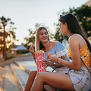 100 Pieces Paper Popcorn Bags, 1 oz Popcorn Bags Individual Servings for Popcorn Machine Party, Pop Corn Bag Bulk