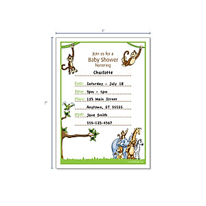 Personalized 30 Baby Shower Invitations Boy or Girl (with Envelopes) - Gender Neutral