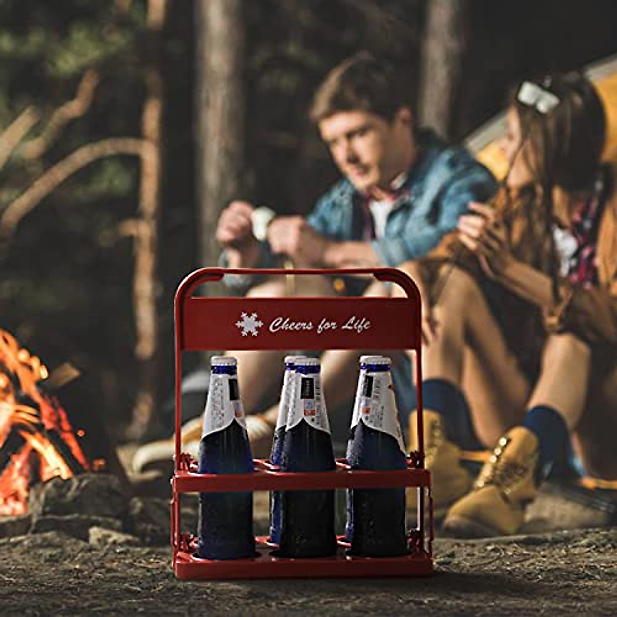 Casethrone Reusable 6-Pack Beer Bottles Foldable Plastic Drink Carrier for Grubhub Doordash Postmates Drivers, Beverage Delivery Holder