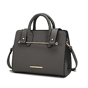 MKF Collection Crossbody Shoulder Handbag for Women, Vegan Leather Top-Handle Satchel Purse bag