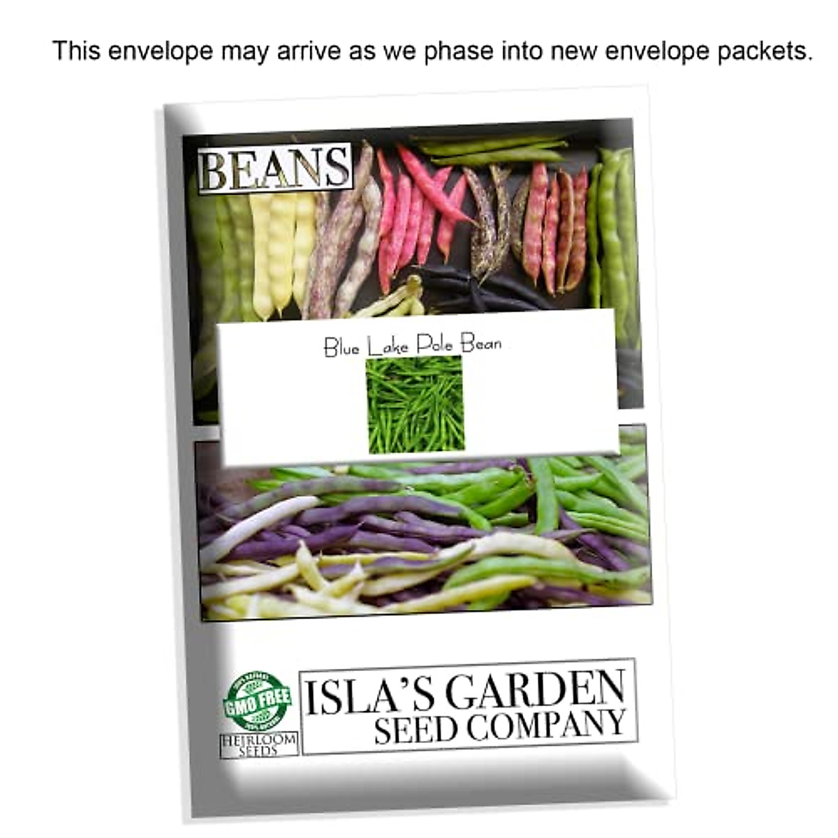 Blue Lake Pole Bean Seeds for Planting, 50+ Heirloom Green Bean Seeds Per Packet, (Isla's Garden Seeds), Non GMO Seeds, Botanical Name: Phaseolus vulgaris