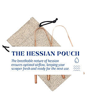 100% Pure Copper Tongue Scraper for Adults - Heavy-Duty, Rust-Proof, Long-Lasting Oral Care - Travel Tongue Scraper Ayurvedic with Case - PURE EARTH essentials (1 Piece/Pack)