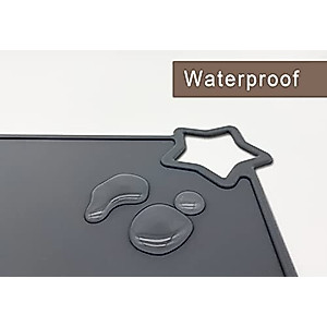 Moonkie Silicone Placemats for Baby & Kid, Stain Resistant Non-Slip Toddler Food Mats Eating Table Mat with 2 Packs(Ether/Sage