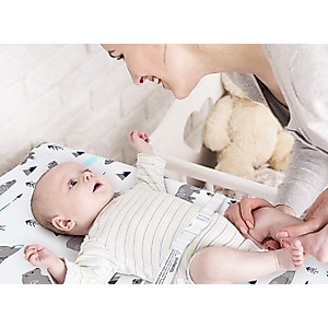 Stretchy Changing Pad Covers BROLEX Carddle Sheet Set for Baby Boys Girls,2 Pack Jersey Knit,Owl & Bear