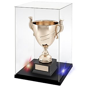 LANSCOERY Clear Acrylic Display Case Assemble Countertop Box Cube Organizer Stand Dustproof Protection Showcase for Action Figures Toys Collectibles (8.5x8.3x10.2Inch, 21.5x21x26 cm)