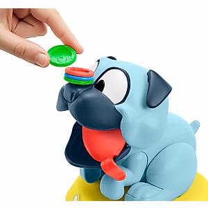Mattel Games Puglicious Kids Game, Dog Treat-Stacking Challenge with Hungry Puppy, for Kids 5 Years & Older