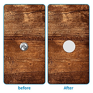 Grevosea 560 Pieces Screw Hole Stickers, 4 Sheets Self Adhesive Furniture Screw Cover Stickers White Cabinet Hole Covers Stickers Waterproof PVC Screw Covers for Wall Cabinets Desk Screws(12mm)