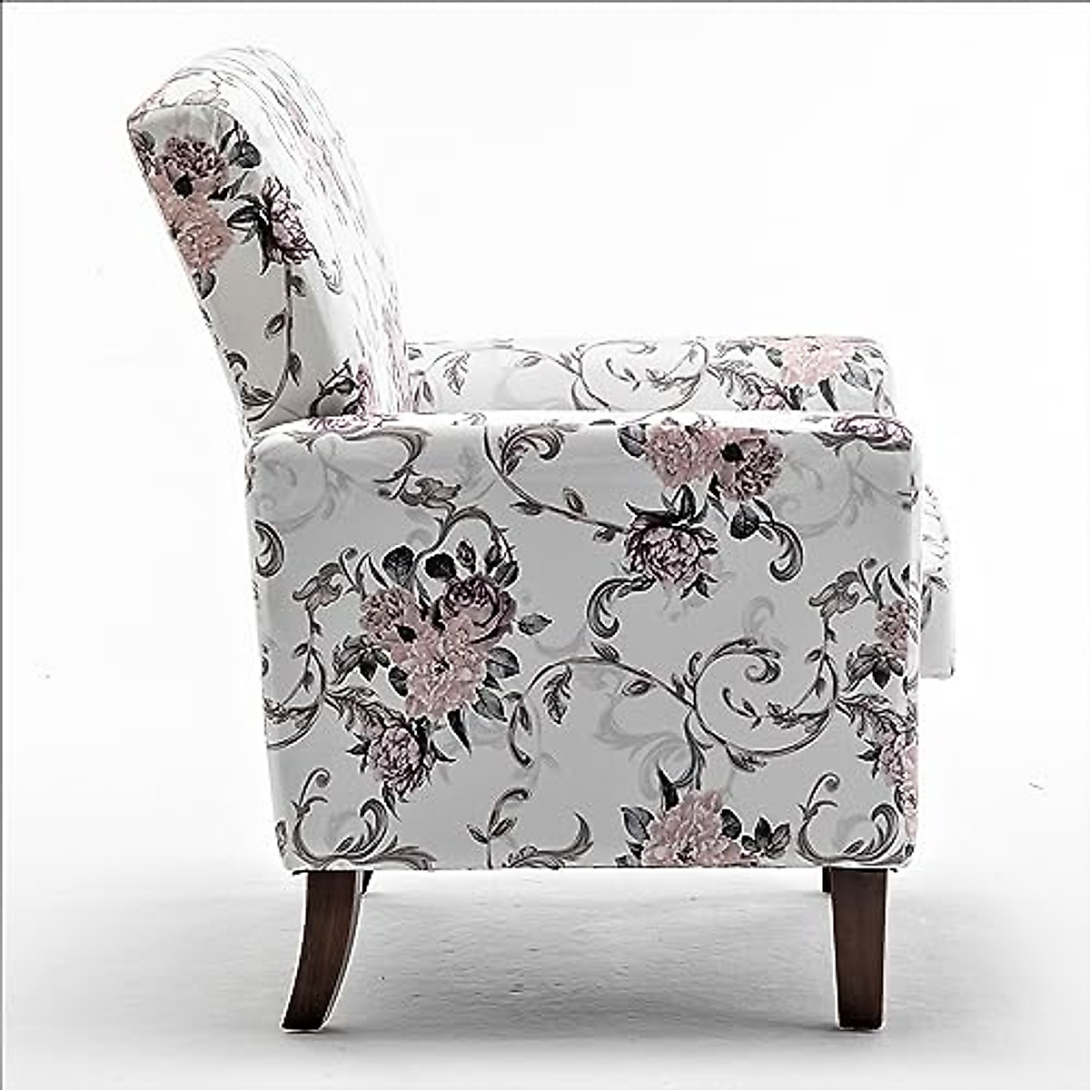 US Pride Modern Accent Armchair for Office and Living Room Decor with Birch Wood Frame and Microfiber Upholstery, Easily Assembled Arm Chair with Removable Cushions, 06 Printed Fabric