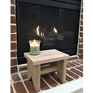 Classic Amish Reclaimed Wood Stool. Natural, Rustic, Solid. Versatile Home Decor Piece. Handmade in USA. Step/Sitting/Footstool/Plant Stand.