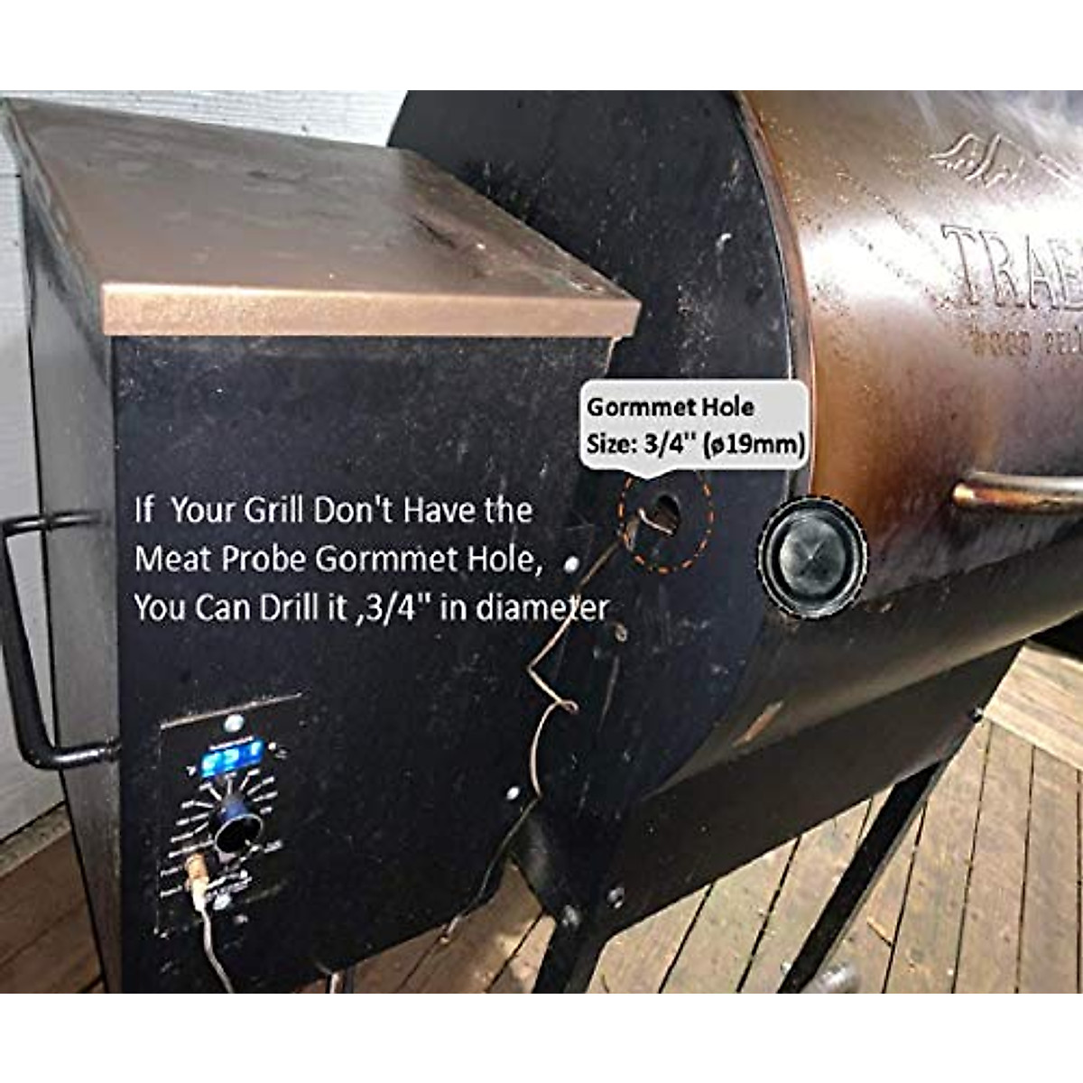 Rubber Meat Probe Grommet Replacement for Traeger Wood Pellet Smoker & Z Grills (6 Pack)