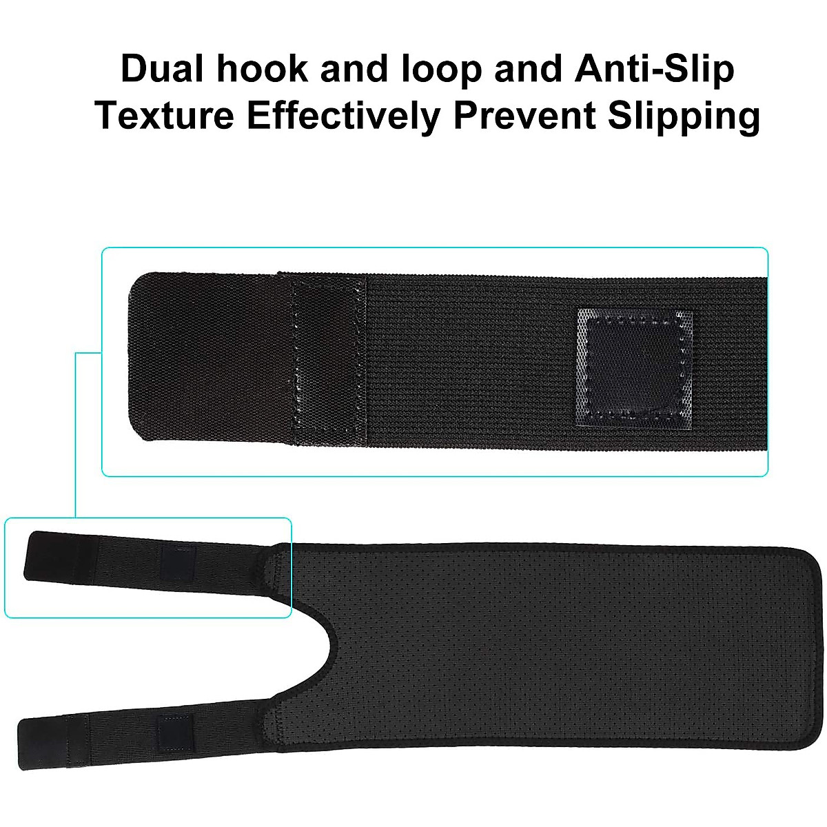 supregear Thigh Brace Support, Adjustable Hamstring Quad Wrap, Neoprene Thigh Compression Sleeve for Pulled Groin Muscle, Sprains, Quadricep, Tendinitis and Injury Strain Recovery, Women Men, Black