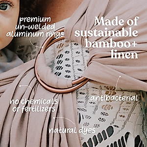 Nalakai Ring Sling Baby Carrier, Soft Linen Baby Sling, Baby Wrap, Comfort, Style, and Giving Back - Carry Your Little One with Love