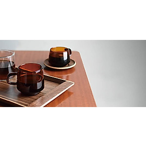 KINTO 21740 SEPIA Cup, 9.1 fl oz (270 ml), Amber, Heat Resistant Glass, Microwave and Dishwasher Safe, Gift, Present