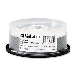 DATALIFE PLUS DUAL-LAYER DVDR DISCS 8.5GB 2X SPINDLE WHITE 20/PACK