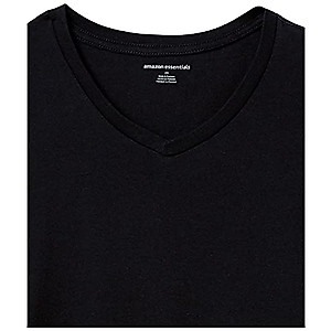 Amazon Essentials Men's V-Neck Undershirt, Pack of 6, Black, X-Small