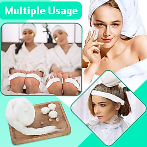 Nuogo Cotton Roll for Salon, Cotton Coil, Cotton Sliver, 260 Feet 2lb Cotton Roll for Cleaning, Manicures, Skin Care, Salon Cotton Coil 900g, Easy to Use