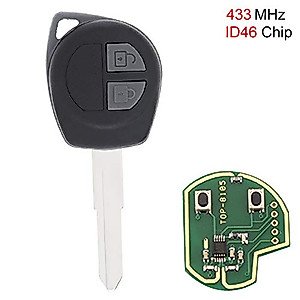 2 Buttons Keyless Uncut Flip Remote Key Fob with ID46 Chip for Suzuki Swift SX4 Alto JIMNY Vitara IGNIS Splash 2007-2013 433MHz