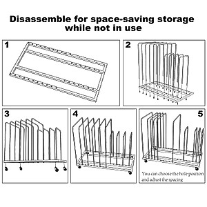tonchean Art Storage Rack with Wheels, Rolling Canvas Rack Art Storage, Metal Canvas Organizer Painting Storage Rack Canvas Storage Rack Drying Rack for Canvas Boards, Panel, Frame, Drawing Board