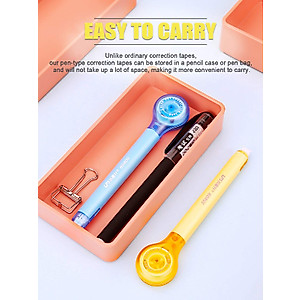 MAYRAIN 5pcs Correction Tape Pen, White, 1/5" x 236", Push-pull Protectiv