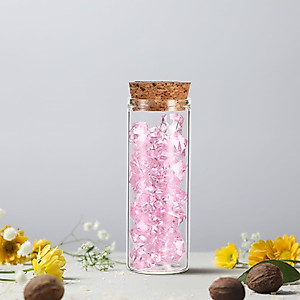 Baluue 10 pcs Glass Test Tubes, 30x80 mm Clear Borosilicate Glass Test Tubes with Cork Stoppers Good Seal for Fluids Container for Lab Use Candy Dried Flowers Storage Tubes