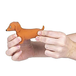 Dachshund Dogs 4 Pack Stretchable Squeezy -Fidget- Anxiety-Stress Reliever, – Party Favor, Accessory, Goody Bags, Prizes, Piñatas, Stocking Stuffers, Carnivals