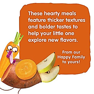 Happy Baby Organics Hearty Meals Stage 3 Baby Food, Root Vegetables & Turkey with Quinoa, 4 Ounce (Pack of 16)