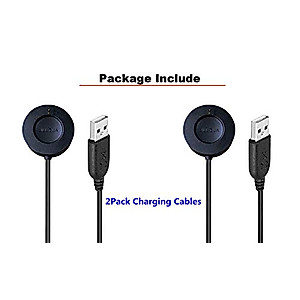 2PACK Charger Dock Compatible with Fossil Gen 5 Garrett Hr/Carlyle/Julianna,Gen 4 Explorist HR/Venture HR/Sport,Emporio Armani,Skagen falster 2,Misfit Vapor 2,Diesel Guard 2.5, Smart Watch