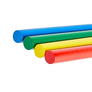 Juvale 24 Pack of Rhythm Sticks for Kids Bulk - 8 inches Wooden Lummi Sticks Music Toys - Classroom Preschool Percussion Instruments (4 Colors)