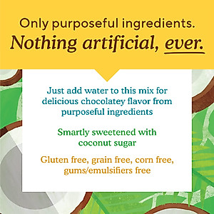 Simple Mills Cocoa Pancake and Waffle Mix, Just add Water, Gluten Free, Paleo Friendly, Breakfast, 10 oz (1 pack)