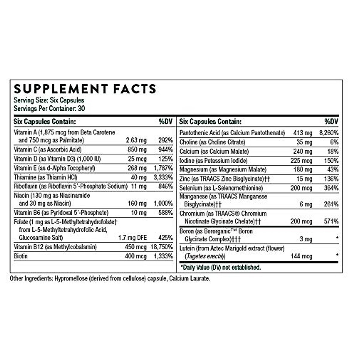 Thorne Men's Multi 50+ - Daily Multivitamin and Nutrients for Men Without Iron and Copper to Support Healthy, Active Lifestyle - Gluten-Free, Soy-Free - 180 Capsules - 30 Servings