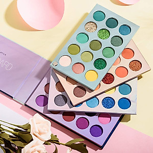 MYUANGO Color Board Eyeshadow Palette - Highly Pigmented 60 Shades Matte Shimmer Glitter Vegan Makeup Palette for Beginners - Waterproof, Blendable, Long-Lasting - Cruelty-Free