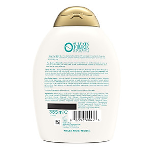 OGX Quenching + Coconut, Curl-Defining Shampoo, Hydrating & Nourishing Curly Hair Shampoo with Coconut Oil, Citrus Oil & Honey, Paraben, Sulfate-Free Surfactants, 13 floz