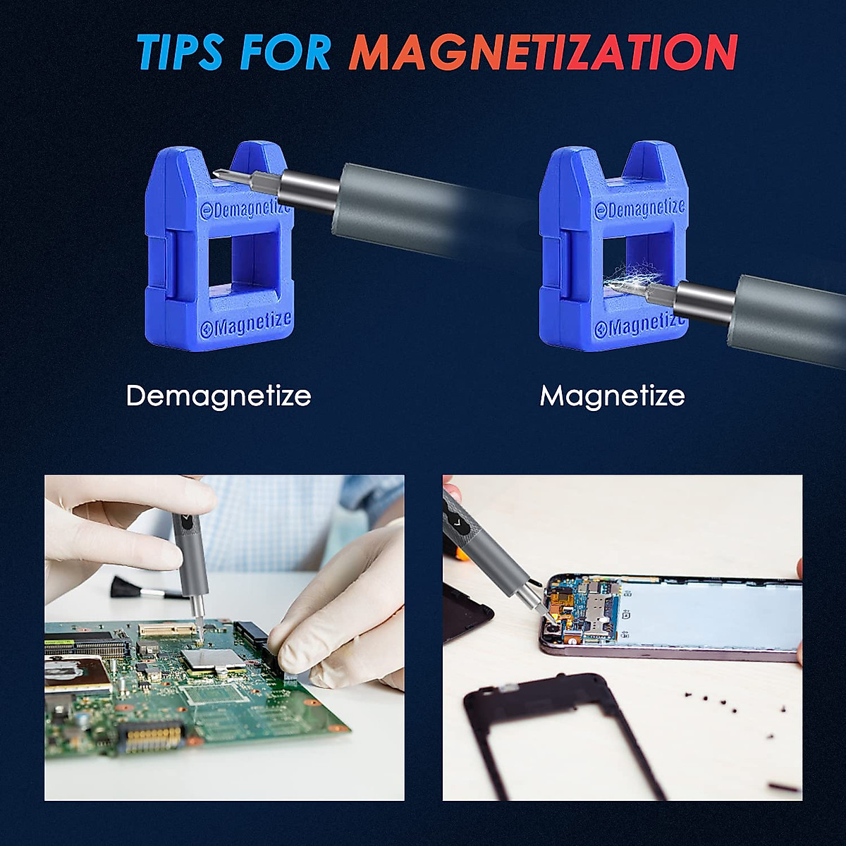 WOTOW Electric Screwdriver, (Newest) 28 in 1 Mini Power Precision Cordless Screwdriver Set with 24 Bits 3 LED Lights Rechargeable Repair Tool Kit with Magnetizer for PC Glasses Laptop Phone Watch Toys