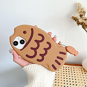 VOIV Phone Case Compatible with iPhone 14 Pro Max 6.7 inch Cute Kawaii Taiyaki Shockproof Protective Cover Ultra Slim Brown
