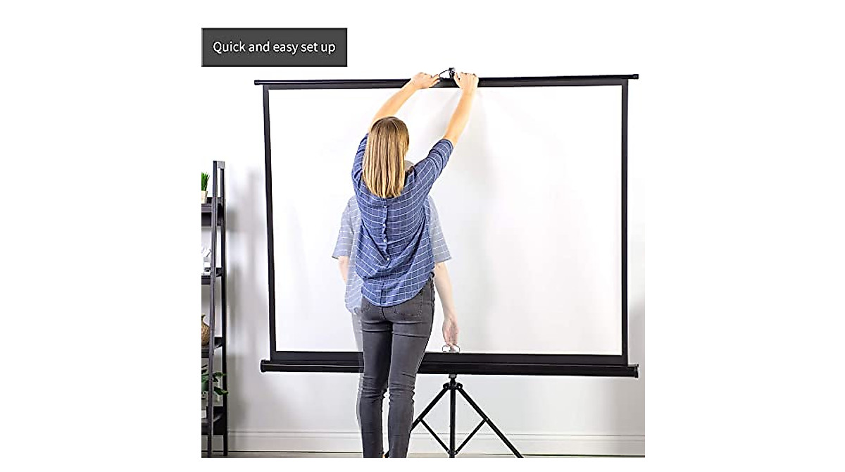 VIVO 100 Inch Portable Projector Screen - HD 4:3 Indoor/Outdoor