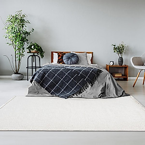 LUXE WEAVERS Stella Collection 246 Cream 8x10 Modern Abstract Area Rug