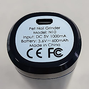 Casfuy Dog Nail Grinder Upgraded - Professional 2-Speed Electric Rechargeable Pet Nail Trimmer Painless Paws Grooming & Smoothing for Small Medium Large Dogs & Cats (Dark Blue)